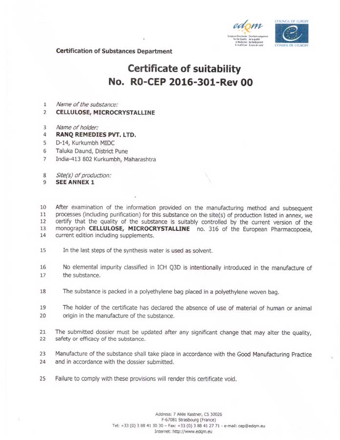 Regulatory affairs +certificates